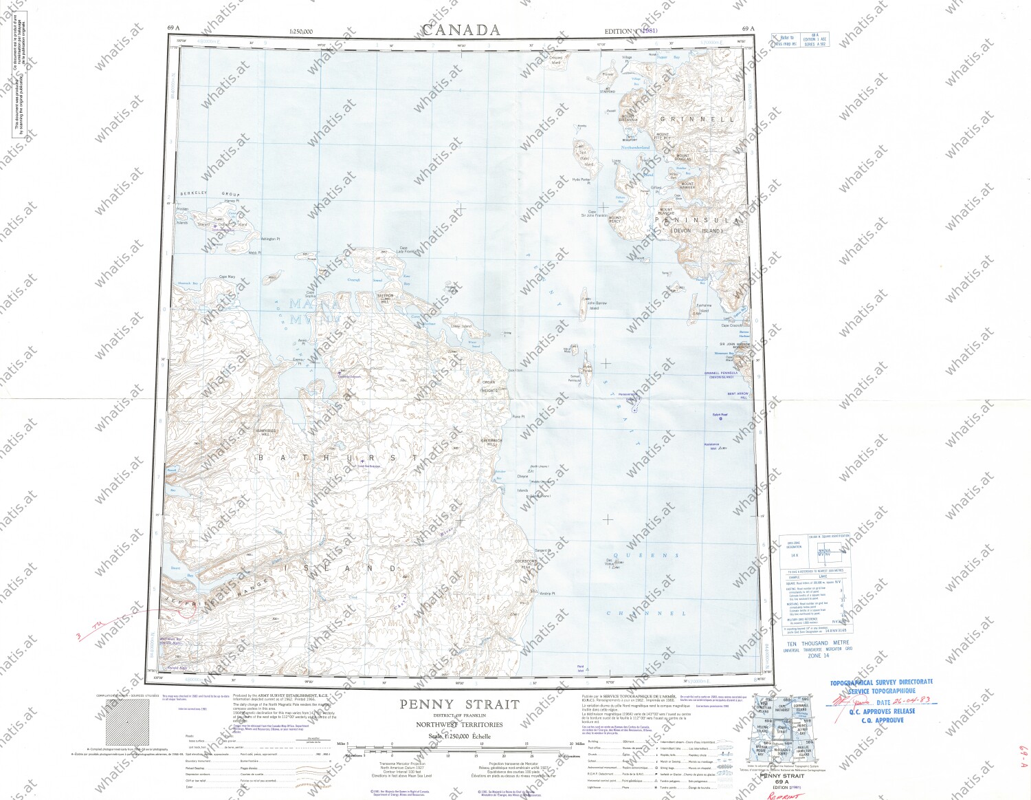 NT-13,14 4-3│1981│69A│Penny Strait│CA. Army Survey Establishment│CA ...